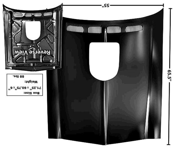 SHAKER HOOD PANEL, NEW STEEL 70-76 TRANS AM – Chicago Muscle Car Parts ...