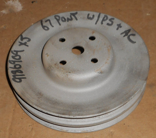 FAN PULLEY ,V8 2 GROOVE USED 67 PONTIAC – Chicago Muscle Car Parts , Inc.