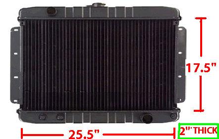 RADIATOR, AT ,SB 3 ROW, 17.5" X 25.5", NEW, 69-70 IMPALA – Chicago ...