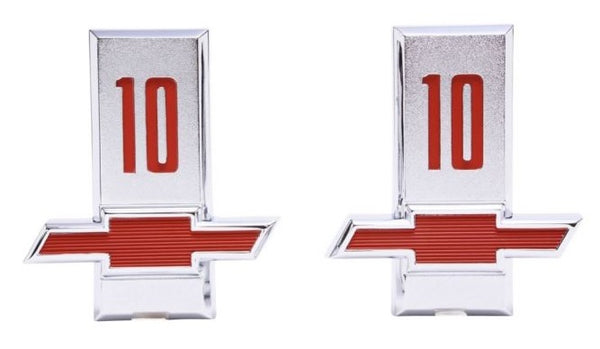 FENDER EMBLEM "10" ,NEW PAIR 63 CHEVY TRUCK – Chicago Muscle Car Parts ...