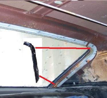 HEADLINER REAR WINDOW RETAINER, LEFT, USED, 66-67 A-Body – Chicago ...