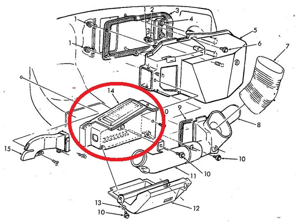 DEFROSTER AIR DEFLECTOR DUCT, with AC, USED, 67 CAMARO FIREBIRD ...