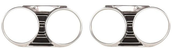 HEADLIGHT BEZELS, PAIR, REPRO – Chicago Muscle Car Parts , Inc.