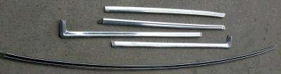 REAR WINDOW MOLDING SET, 74-6 B-BODY, 2 DOOR FASTBACK. 5 PCS, USED. EX ...