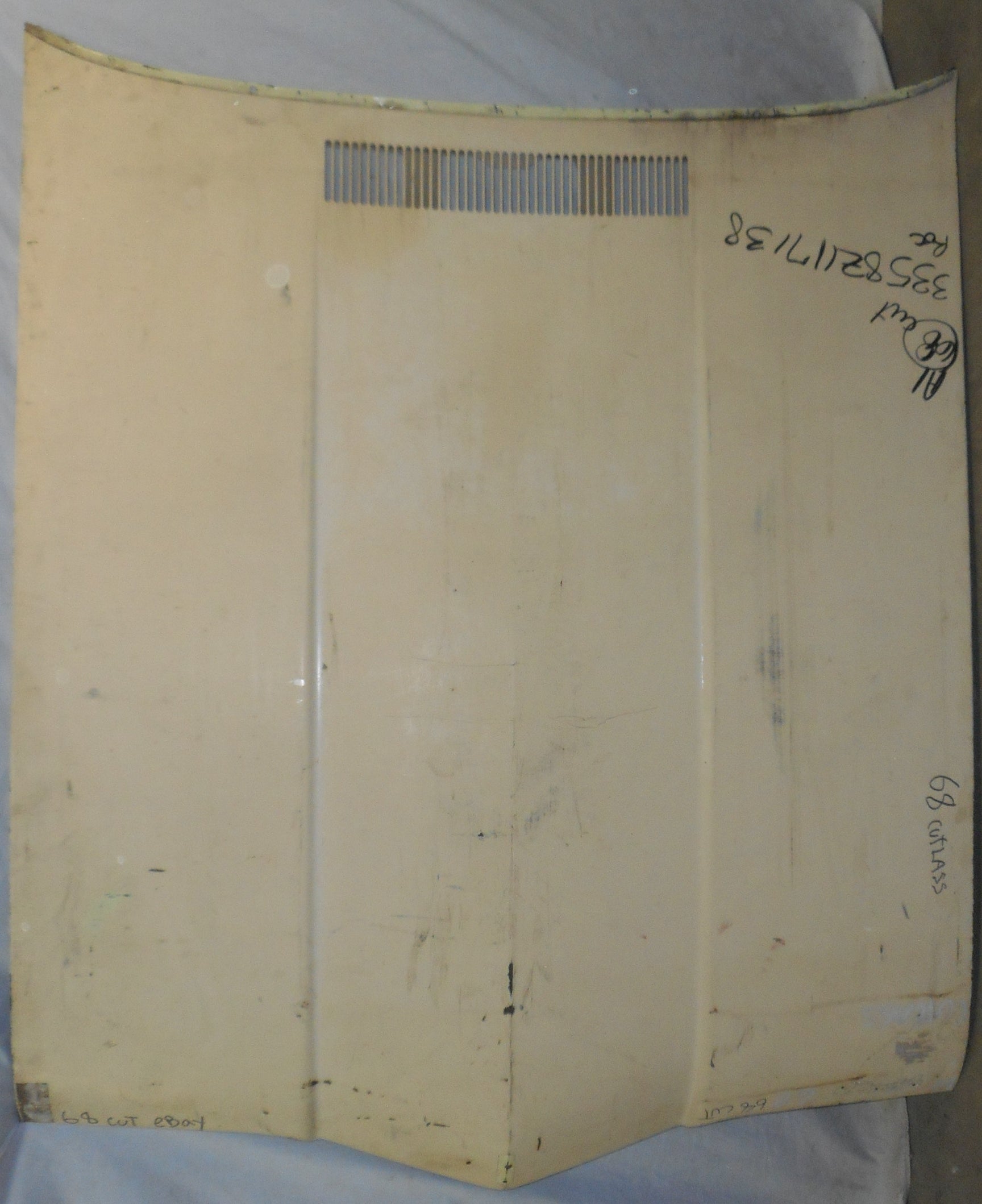 HOOD PANEL, STEEL, USED, NO LOUVERS, 68 CUTLASS F85 – Chicago Muscle ...